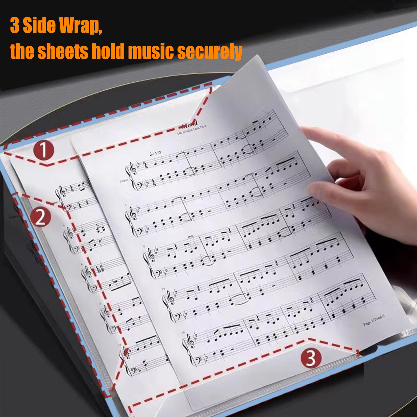 GetUSCart- MUDOR Sheet Music Folder for Sheet Music Page 8.5X 11 Inches ...