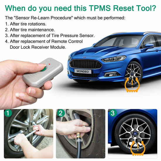 GetUSCart- Arozk TPMS19 TPMS Reset Tool Sensor Relearn Reset Tool for Ford Lincoln and Mazda ...
