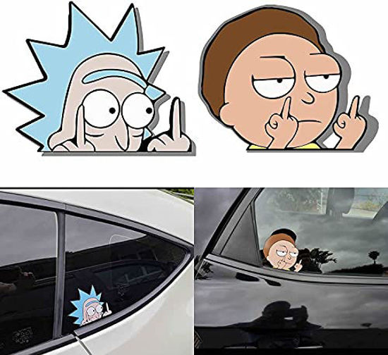 GetUSCart- TAITONG 2 Pack Car Decals Rick Morty Vinyl Waterproof Sticke ...