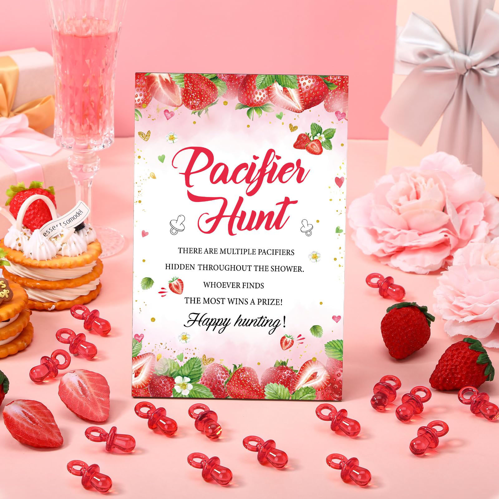 GetUSCart- Thyle 51 Pcs Pacifier Hunt Baby Shower Games Include ...