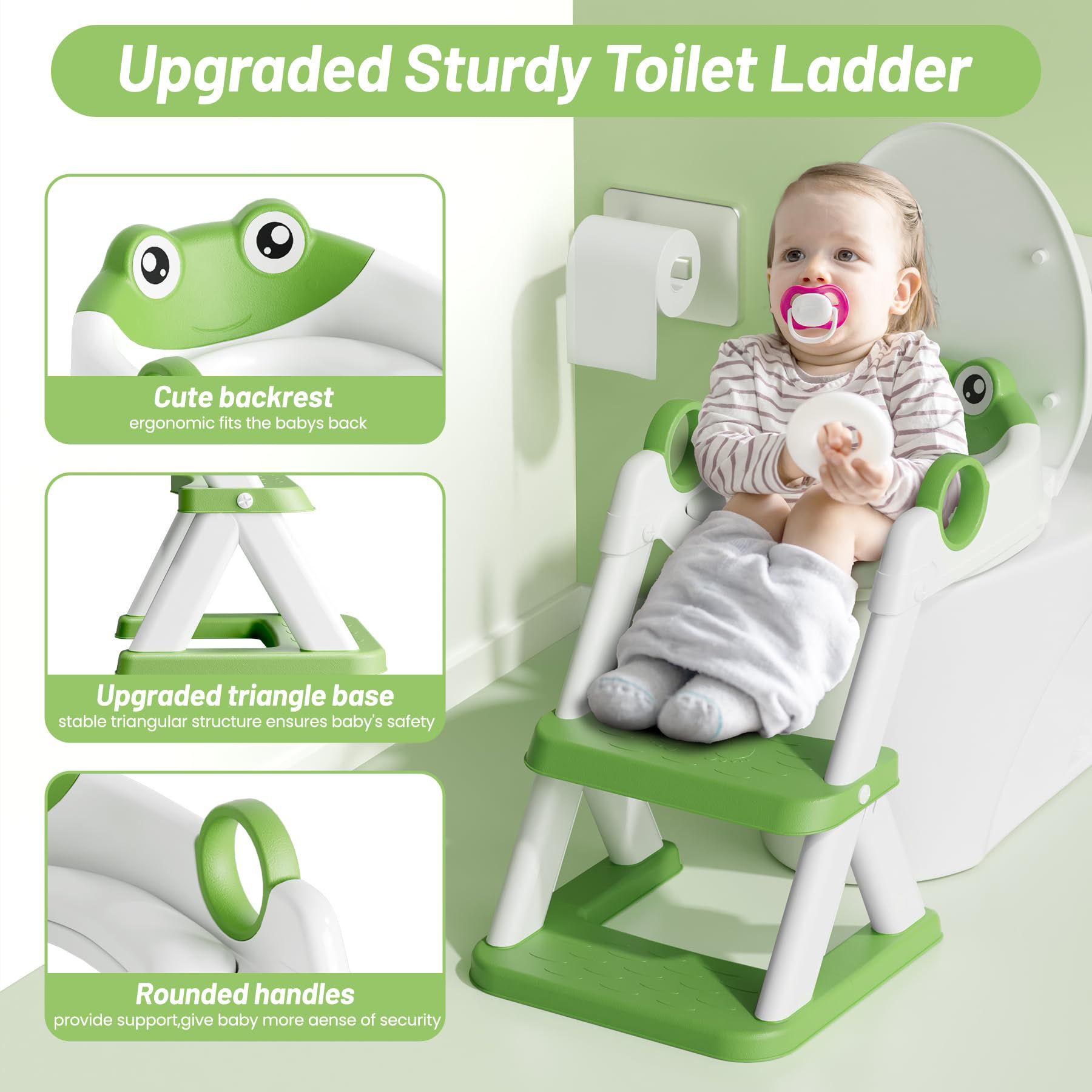 GetUSCart- Rabb 1st Frog Potty Training Seat, Upgrade Toddler Toilet ...