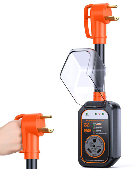 GetUSCart- RV Surge Protector 30 Amp, 9500 Joules RV Circuit Analyzer ...