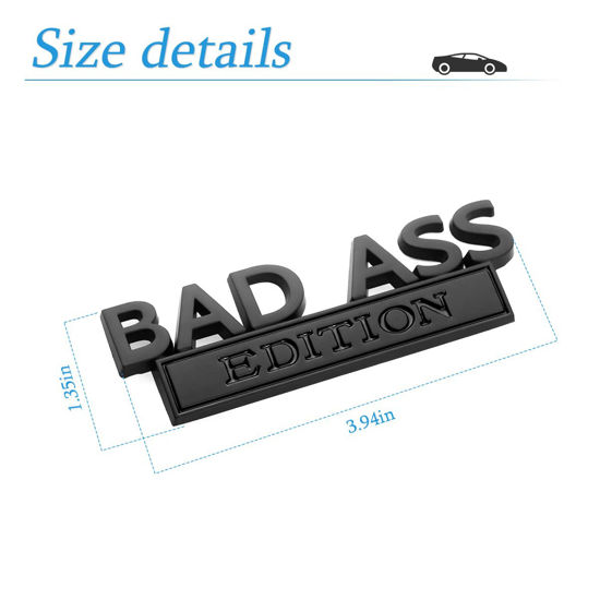 GetUSCart- Car Bad Ass Edition Emblem, 3D Fender Badge Decal Car ...